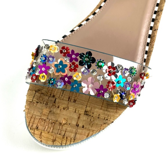 Betsey Johnson | Shoes | Betsy Johnson Faegan Denim Pvc Floral Platform ...